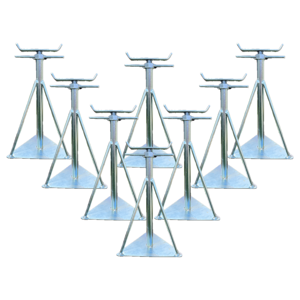8-Pack Medium Static Caravan Axle Stand Mobile Home Supports 12.8" -17 ...